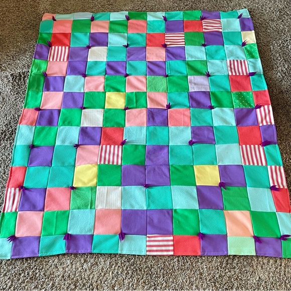 Hand Crafted | Bedding | Vintage Hand Crafted Colorblock Granny Core ...